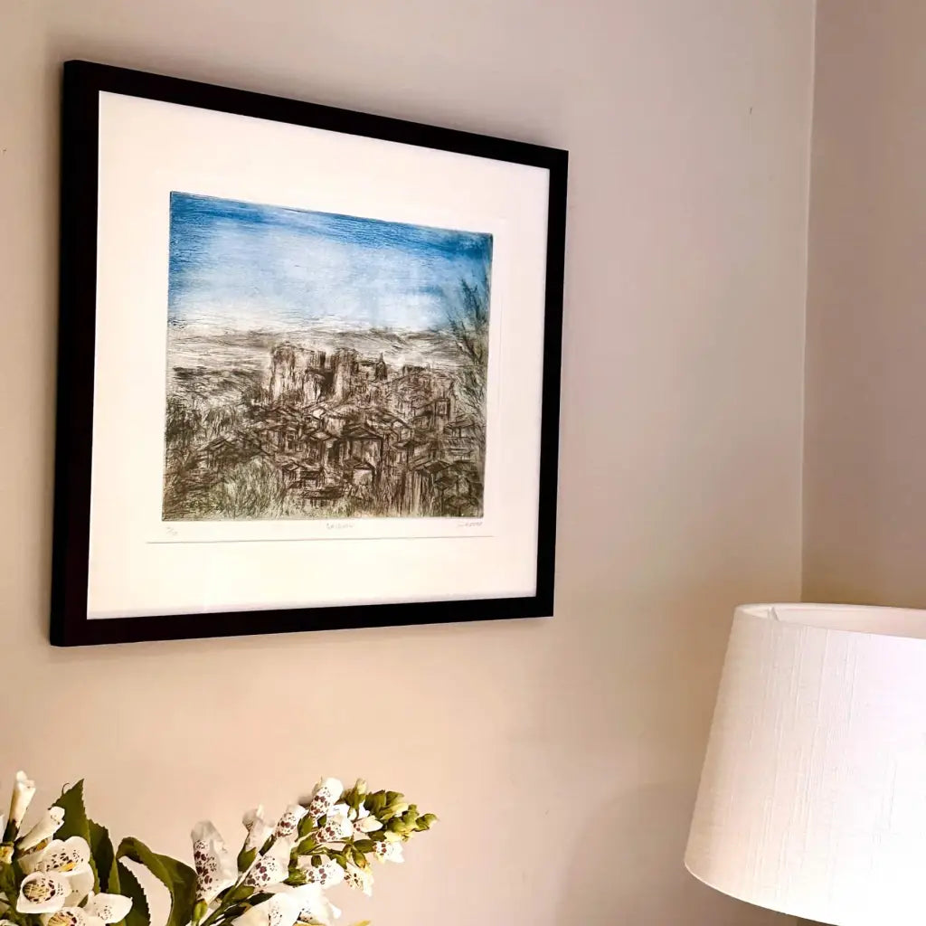 View over Saignon - Drypoint prints by Justin Norcott - Tariette ...